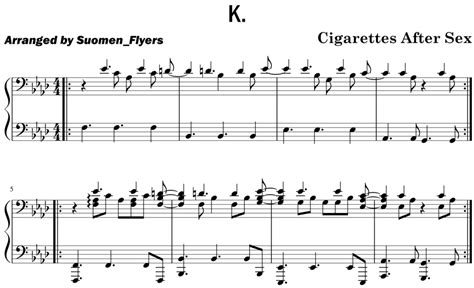 Cigarettes After Sex K Piano Cover By Suomen Flyers