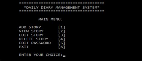personal diary management system in c with source code source code