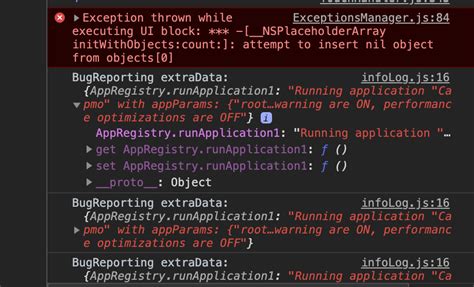 exception thrown while executing ui block [ nsplaceholderarray