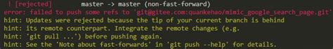 git push的时候出现“ [rejected] error failed to push some refs to ‘