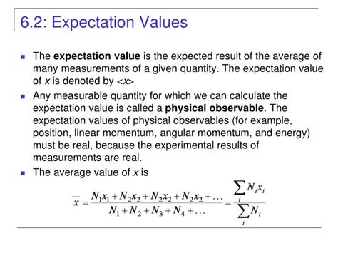 Ppt 6 1 The Schrödinger Wave Equation 6 2 Expectation Values 6 3