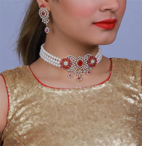 Exotic Choker Pearls Necklace Set Mangatrai Pearls And Jewellers
