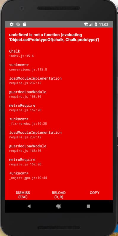 import the polkadot api in react native the error summary