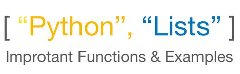 python lists tutorial examples of improtant lists functions eyehunts