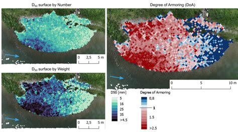 Spatial Distribution Of Different Grain Size Parameter Of The Surface