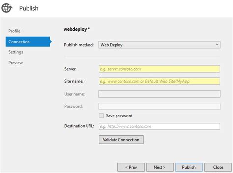 web deploying a web app from a command line using msbuild and
