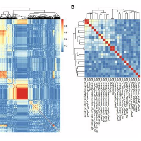 Heatmaps Of Correlations Among Radiomics Features A Heatmap