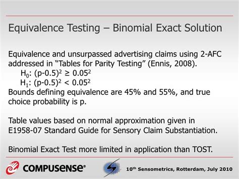 Best Practices In Equivalence Testing