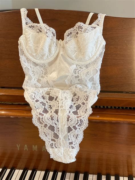Vintage Victorias Secret Teddy Lingerie Etsy Uk