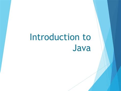 ppt introduction to java powerpoint presentation free download id