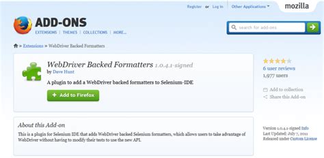 create custom selenium ide export to webdriver