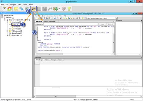 remote query of postgresql database