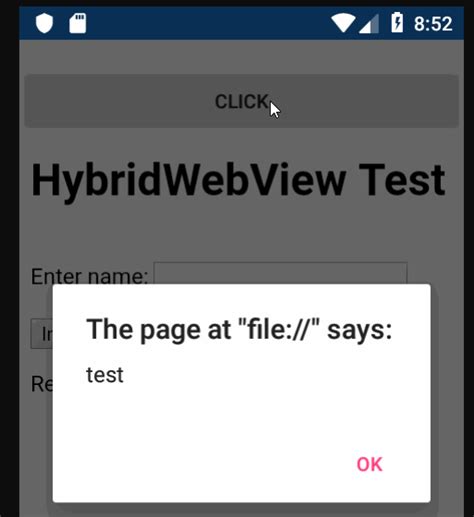 c webview eval is not working in a custom renderer webview stack