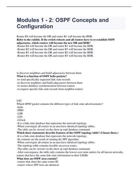 Modules 1 2 Ospf Concepts And Configuration Ospf Concepts And