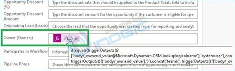 how to set owner field dynamically using power automate cds connector