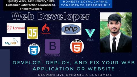 develop deploy and fix responsive web application using laravel and