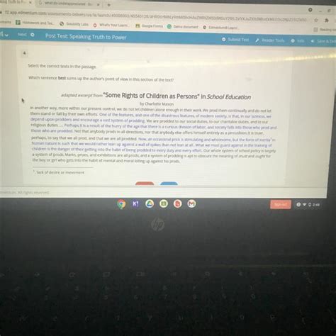 Select The Correct Texts In The Passage Which Sentence Best Sums Up