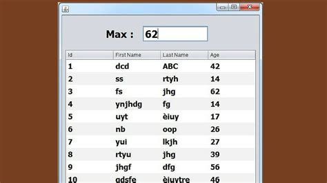 java tutorial how to get the maximum value from jtable column using