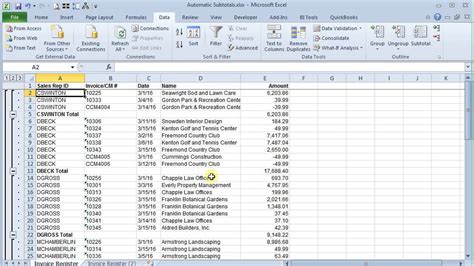 how to insert subtotals in excel table images