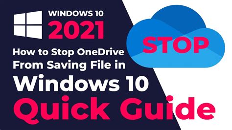 How To Stop Onedrive From Saving File In Windows 10 Quick Guide Youtube