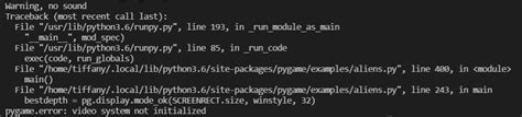pygame error video system not initialized on vscode with wsl ubuntu