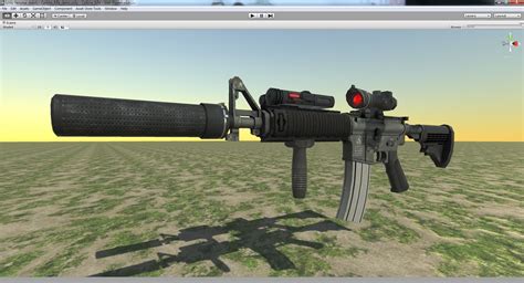 3d model unity3d 5 4 pbr gun package vr ar low poly fbx tga