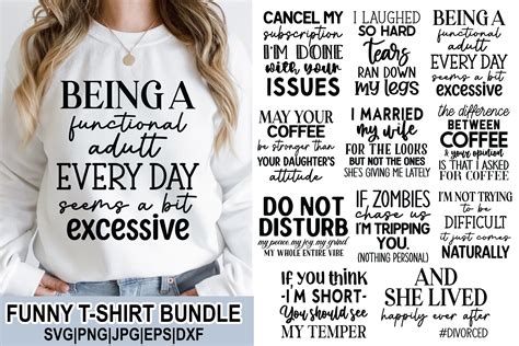 Funny Svg Bundle Funny T Shirt Bundle Graphic By Pixelkat · Creative