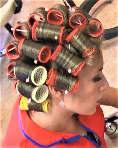 Pin On Vintage Pics Of Rollers 2 Hair Rollers Curly Hair Styles