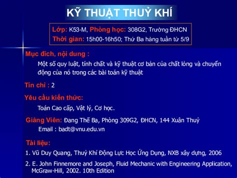 [pdf]kỹ Thuật Thủy Khí Giáo Trình Bài Giảng Bài Tập Lớn đề Thi
