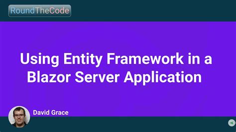 using entity framework in a blazor server application