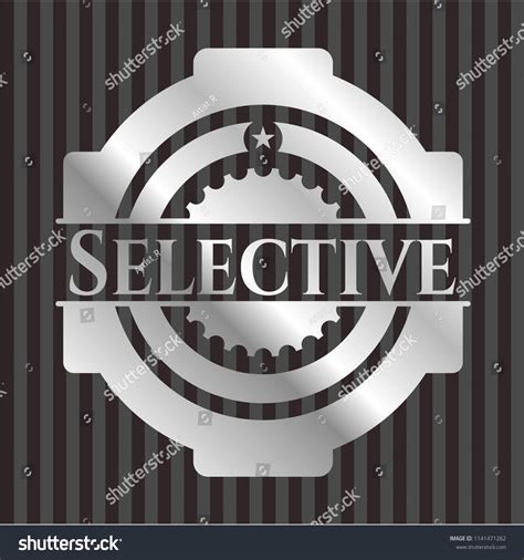 Selective Silver Emblem Badge Stock Vector Royalty Free 1141471262