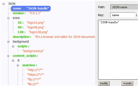 json handle chrome web store