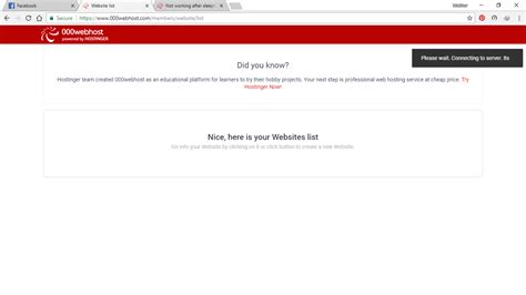 webhost can not connect to server community support 000webhost forum