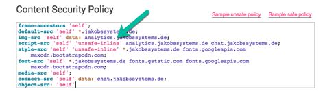 rw and addons in general csp3 and unsafe inline javascripts