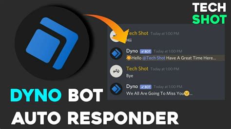 dyno bot auto responder dyno bot discord tutorial tech shot