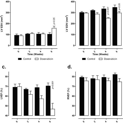 Cardiac Function Parameters Measured Every 2 Weeks On Cardiac Cine Mr