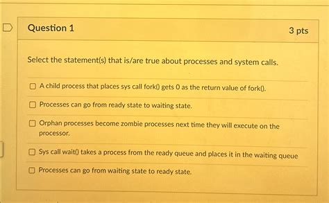 Solved Question 13 ﻿ptsselect The Statement S ﻿that Is Are
