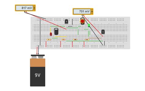circuit design blinking two leds tinkercad