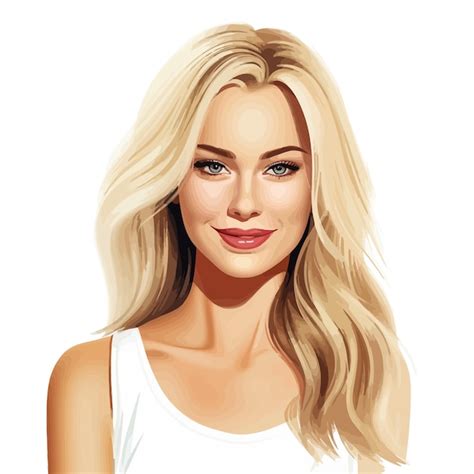Premium Vector An Attractive And Smiling Blonde Woman