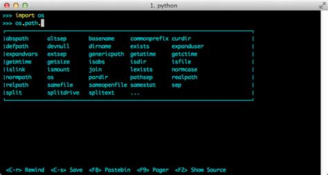 improved ide ish python command line including code completion stack