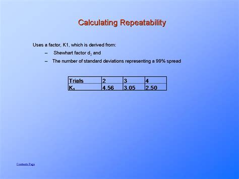 Calculate Repeatability Presentationeze