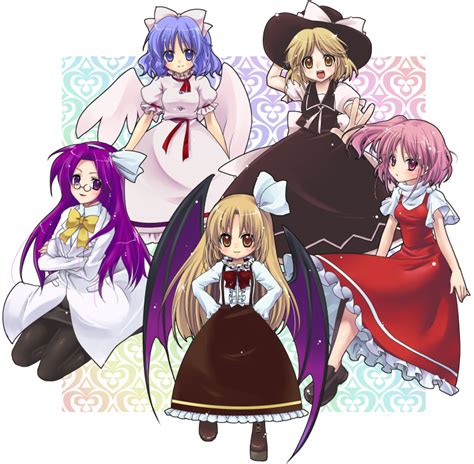 Safebooru Bat Wings Blonde Hair Blue Eyes Dress Hat Kurumi Touhou