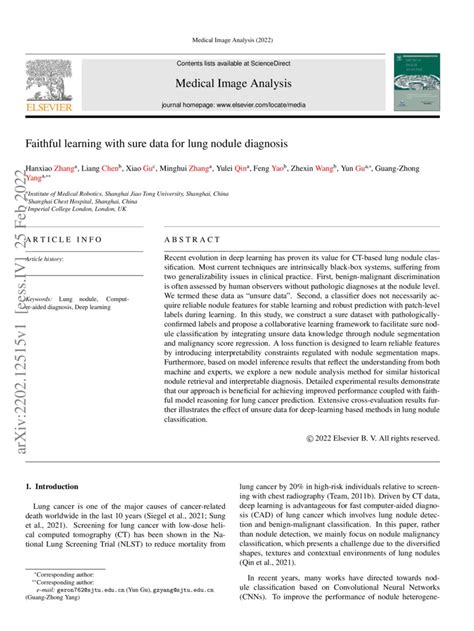 Faithful Learning With Sure Data For Lung Nodule Diagnosis Deepai