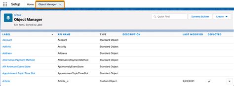 learn to use setup and the object manager unit salesforce trailhead
