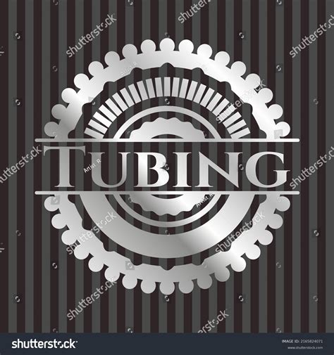 Tubing Silvery Emblem Badge Vector Illustration Stock Vector Royalty