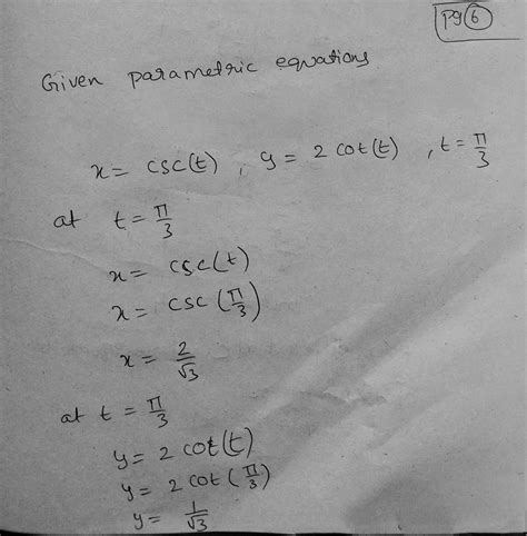 [solved] Parametric Equations And A Parameter Interval For The Motion