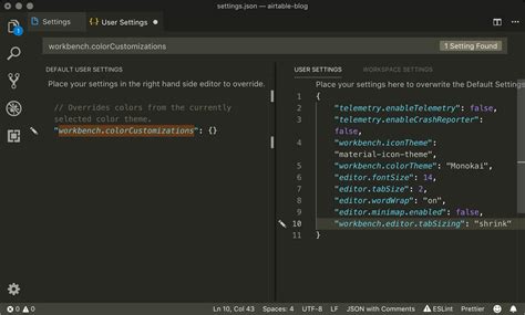 Open Vscode Settings