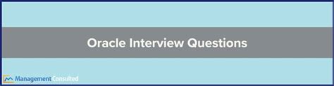 oracle interview questions management consulted