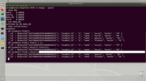 mongodb tutorial 12 limit and skip function youtube