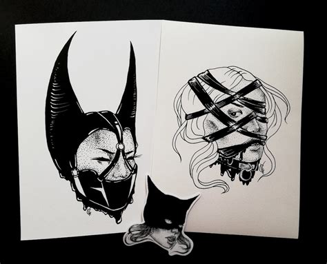 Fetish Art Print Set Bdsm Bondage Tattoo Flash Ink Etsy